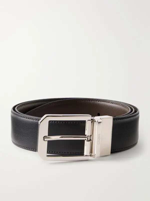 Zegna 3cm Reversible Leather Belt