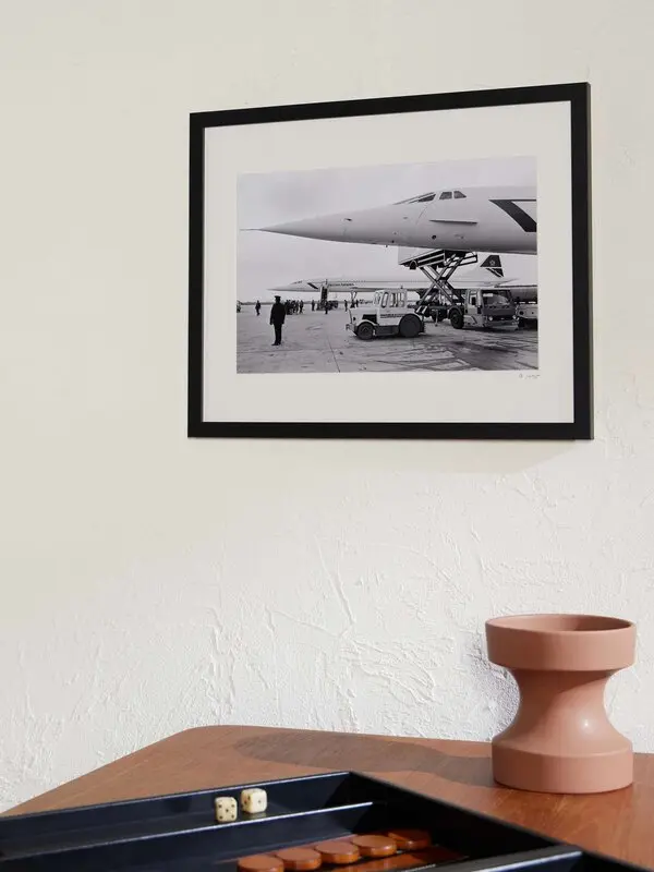 SONIC EDITIONS Framed 1988 Concorde Line-up Print, 50" X 40 - White