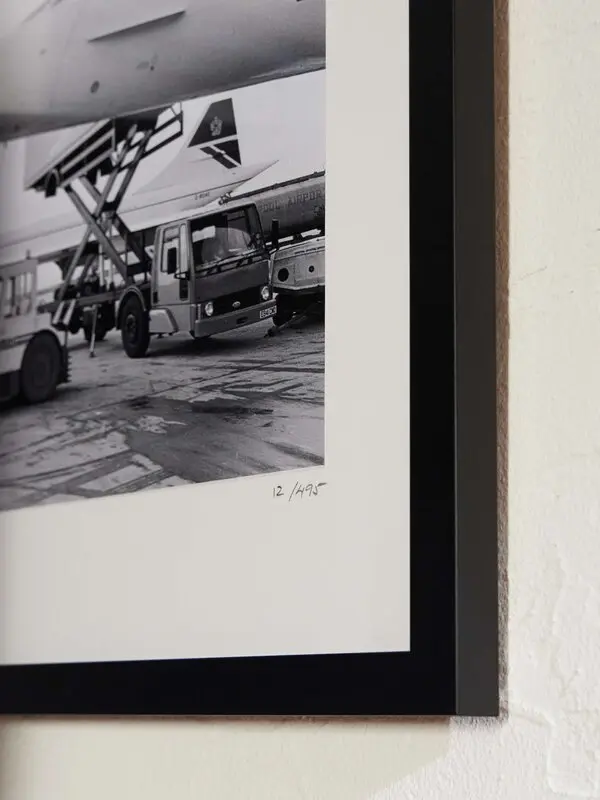 SONIC EDITIONS Framed 1988 Concorde Line-up Print, 50" X 40 - White