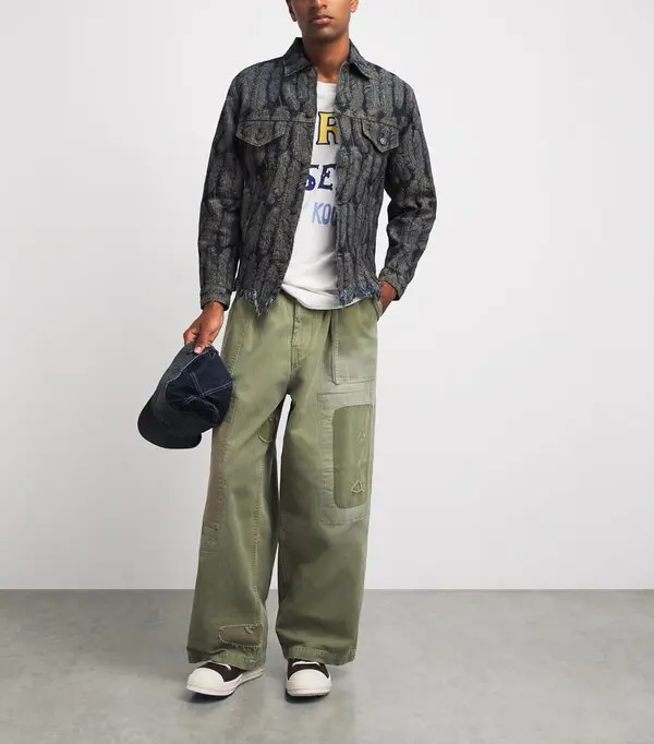Kapital Fatigue Herringbone Baggie Jeans