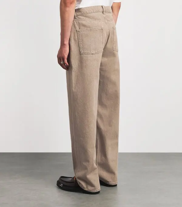 Drole De Monsieur Straight Leg Washed Denim Jeans