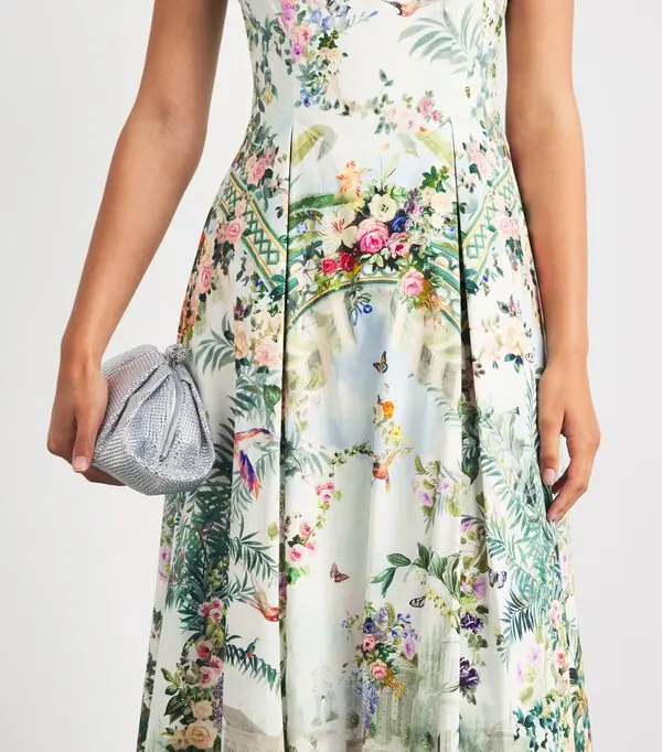 Camilla Stretch-cotton Art For The Empress Flared Midi Dress