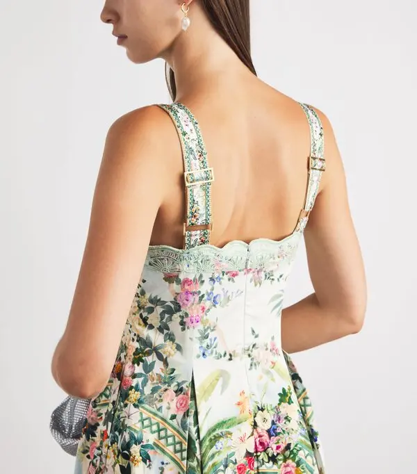 Camilla Stretch-cotton Art For The Empress Flared Midi Dress