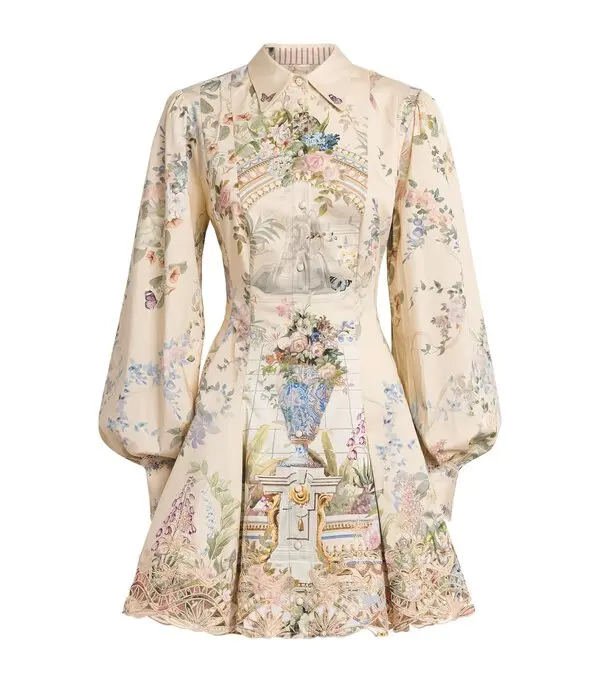 Camilla Stretch-cotton Midsummer Masterpiece Mini Shirt Dress