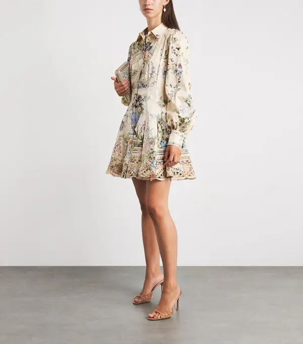 Camilla Stretch-cotton Midsummer Masterpiece Mini Shirt Dress