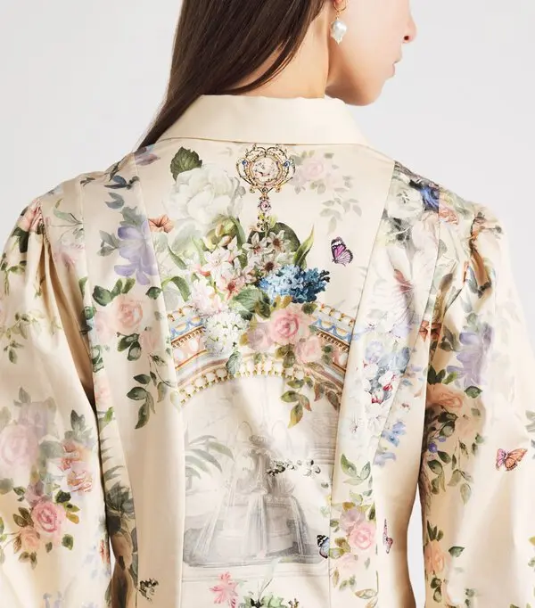Camilla Stretch-cotton Midsummer Masterpiece Mini Shirt Dress
