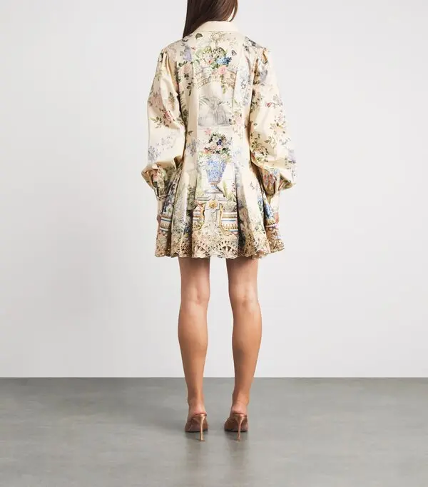 Camilla Stretch-cotton Midsummer Masterpiece Mini Shirt Dress