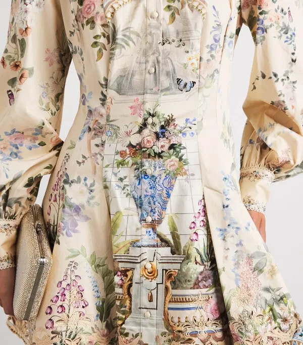 Camilla Stretch-cotton Midsummer Masterpiece Mini Shirt Dress