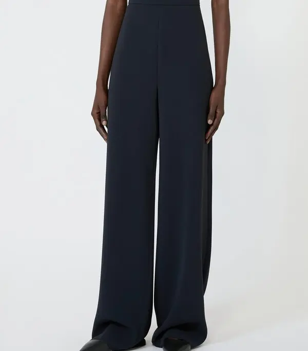 Max Mara Cady Wide-leg Trousers - Navy