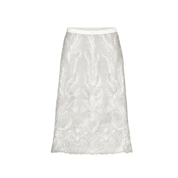 SCARLETT GASQUE Bianca Skirt Midi Pencil Silhouette With Hand-beaded Tulle