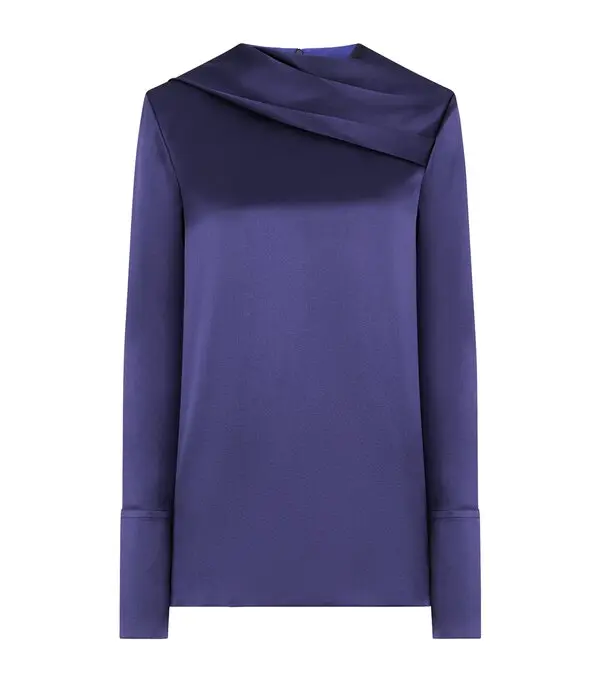 TOM FORD Silk Georgette Draped Blouse