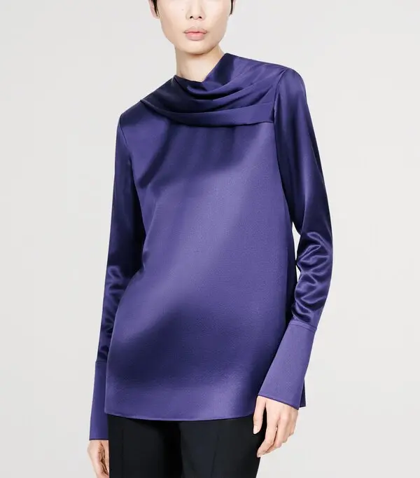 TOM FORD Silk Georgette Draped Blouse