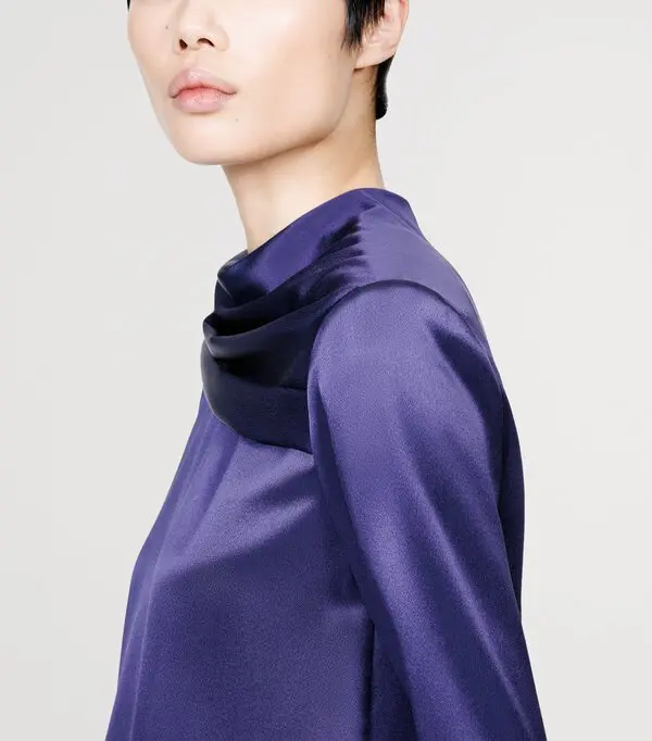 TOM FORD Silk Georgette Draped Blouse