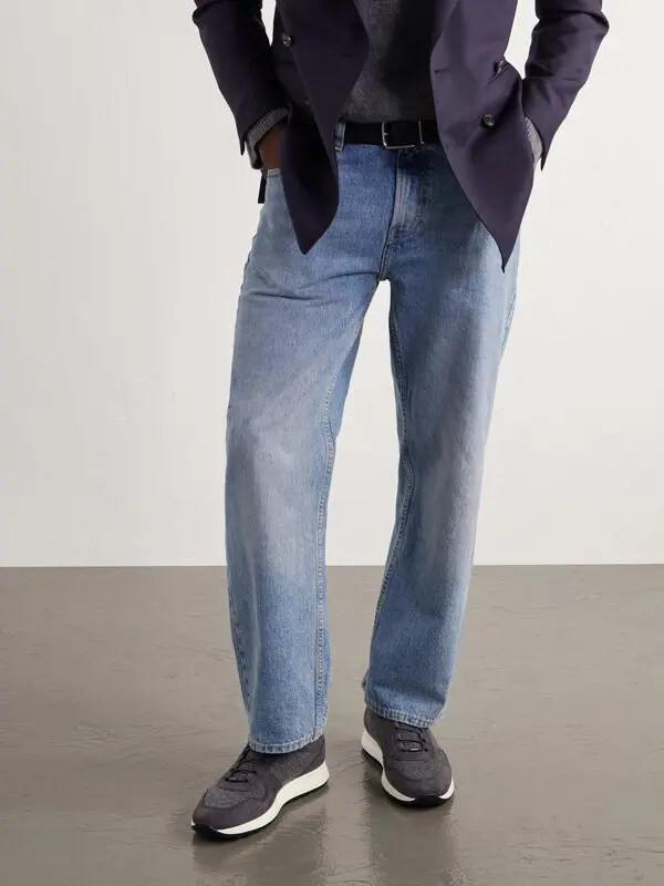 TOD'S Suede-trimmed Wool-knit Sneakers