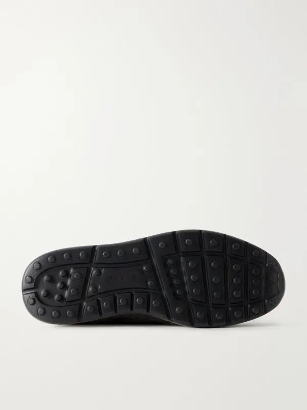 TOD'S Suede-trimmed Wool-knit Sneakers