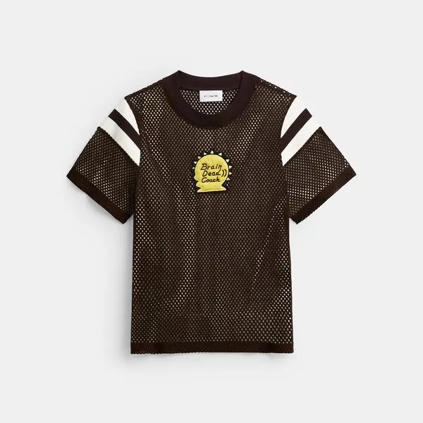 COACH X Brain Dead Mesh Football T-shirt - Brown