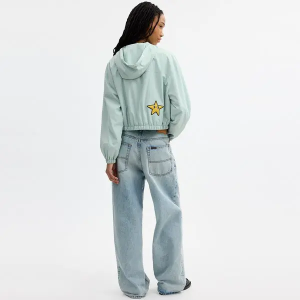 COACH X Brain Dead Star Cropped Windbreaker In Recycled Polyamide