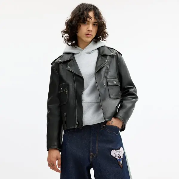 COACH X Brain Dead Leather Biker Jacket