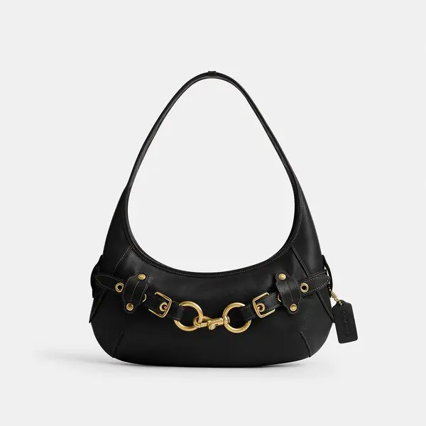 COACH Belted Ergo Shoulder Bag - Brass/black