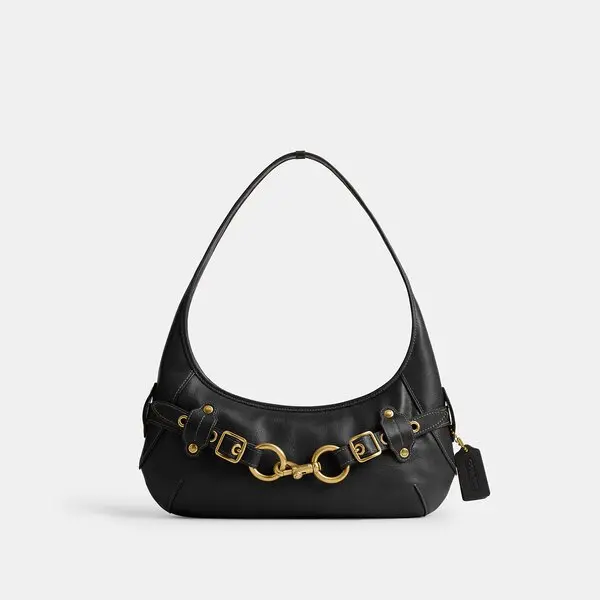 COACH Belted Ergo Shoulder Bag - Brass/black