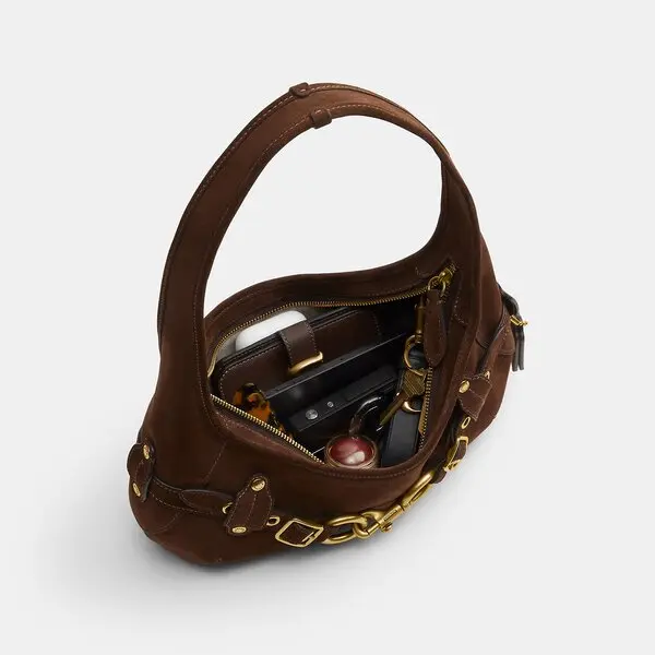 COACH Belted Ergo Shoulder Bag - Brass/dark Chocolate