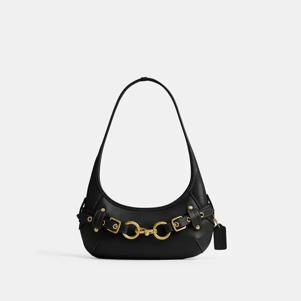 COACH Belted Ergo Shoulder Bag 26 - Brass/black