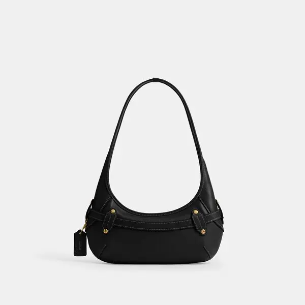COACH Belted Ergo Shoulder Bag 26 - Brass/black