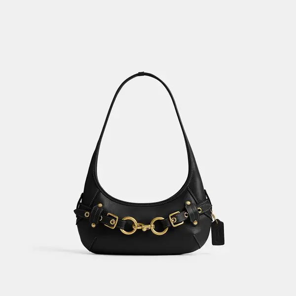 COACH Belted Ergo Shoulder Bag 26 - Brass/black