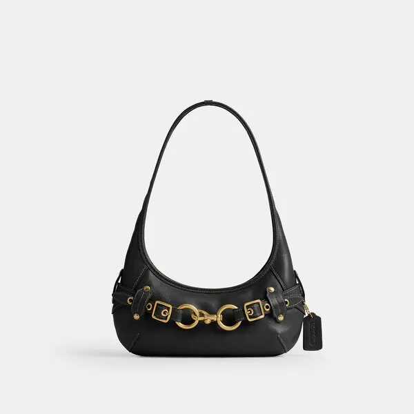 COACH Belted Ergo Shoulder Bag 26 - Brass/black