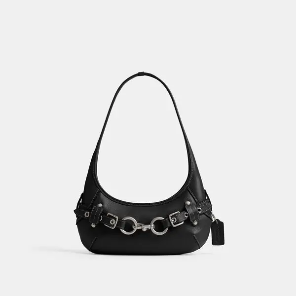 COACH Belted Ergo Shoulder Bag 26 - Silver/black