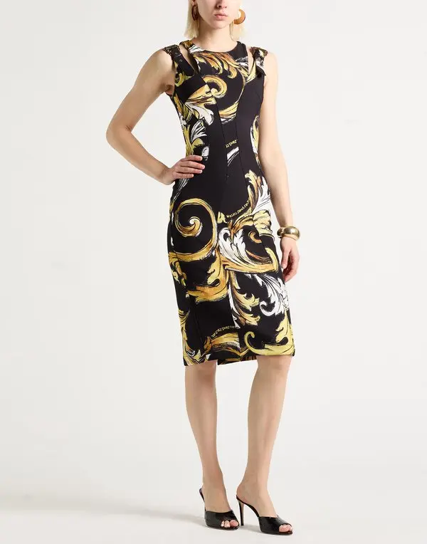 Versace Printed Bodycon Midi Dress