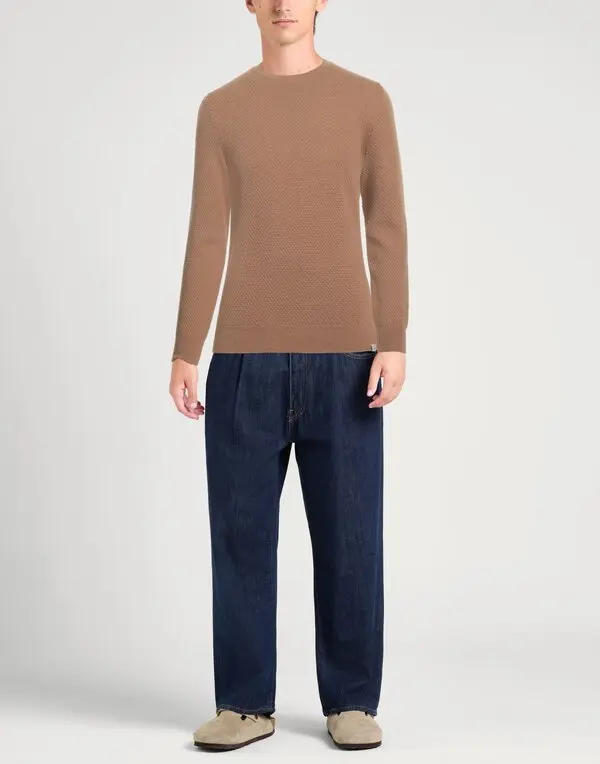 LIU •JO MAN Sweater Camel Size Wool, Acrylic, Polyamide