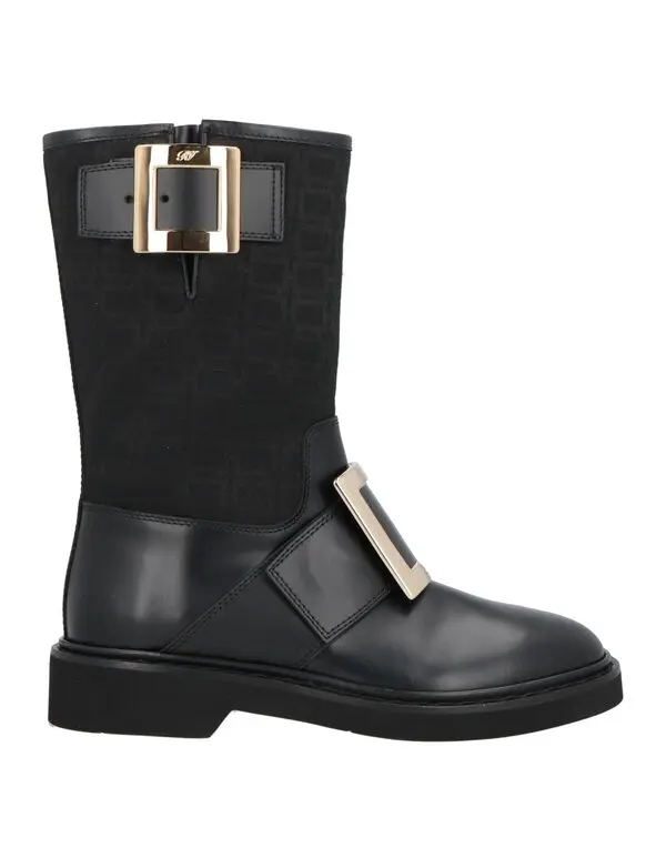 ROGER VIVIER Biker Ankle Boots With Buckle Detail