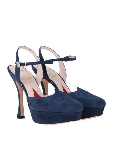 ROGER VIVIER Suede Platform Pumps With Ankle Strap