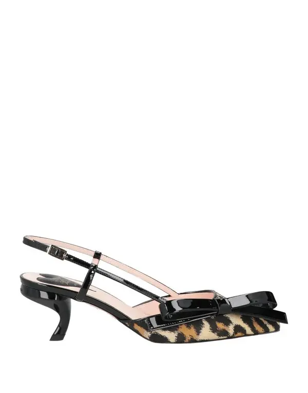 ROGER VIVIER Leather And Textile Fiber Pumps
