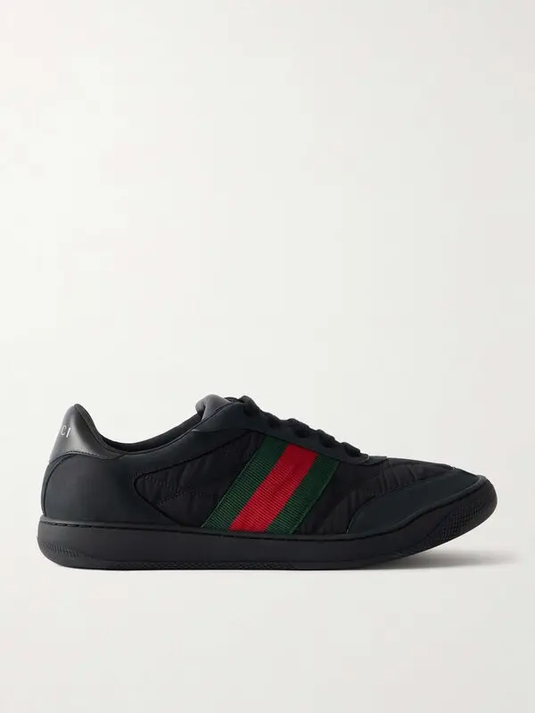 Gucci Screener 2.0 Suede-trimmed Shell Sneakers