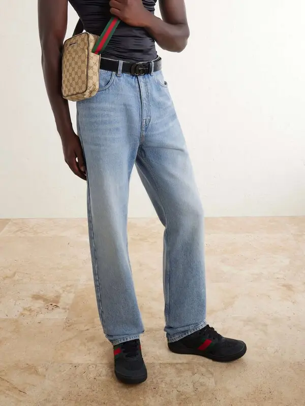 Gucci Screener 2.0 Suede-trimmed Shell Sneakers