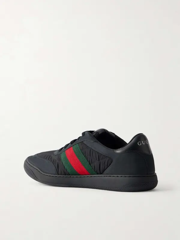 Gucci Screener 2.0 Suede-trimmed Shell Sneakers