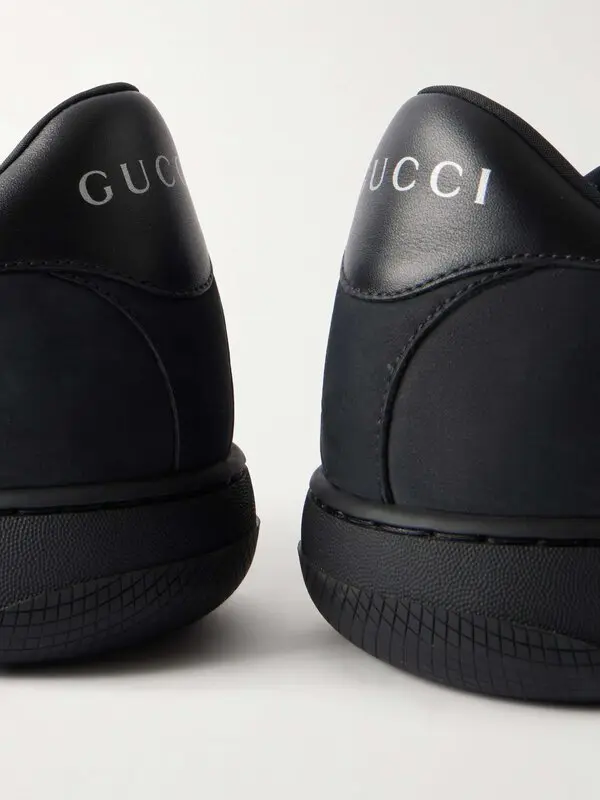Gucci Screener 2.0 Suede-trimmed Shell Sneakers