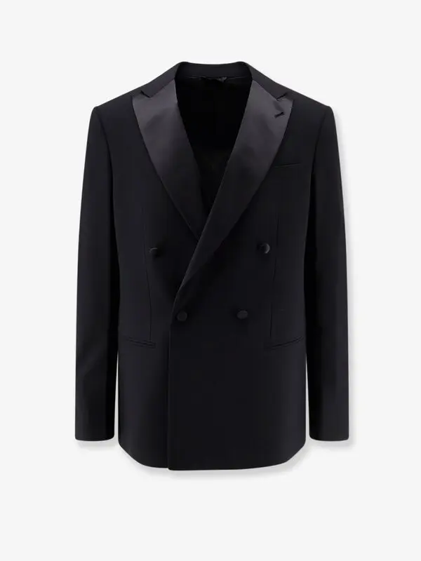 Giorgio Armani Soho Virgin Wool Tuxedo Blazer