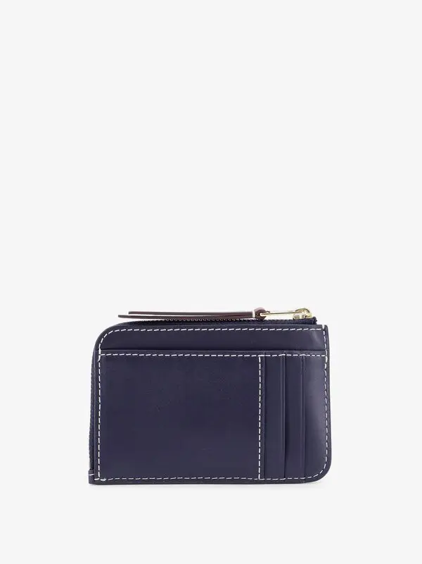 Tory Burch T Monogram Envelope Zip Card Case Wallet - Blue