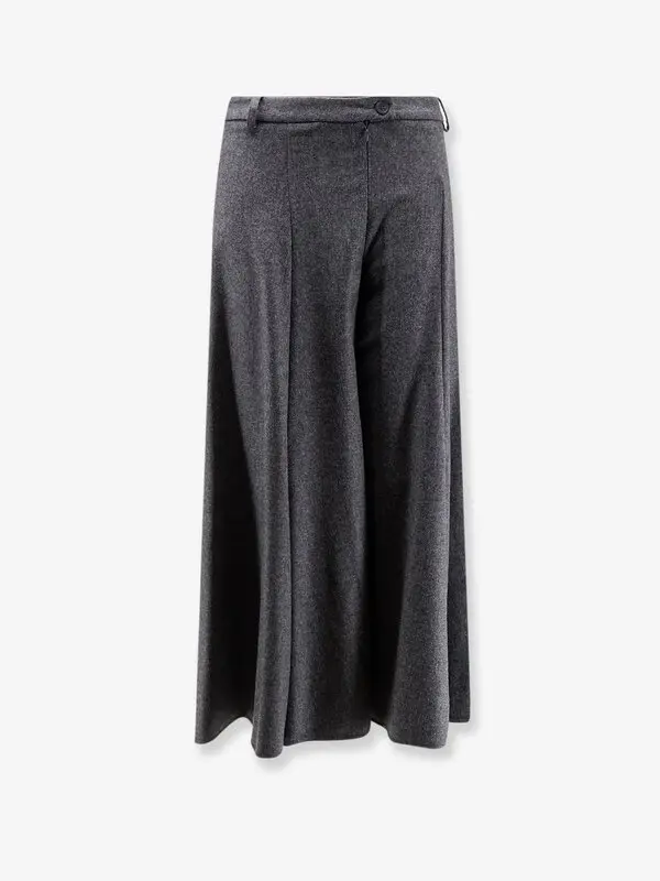 NUDE Wool Blend Flared Hem Pantskirt