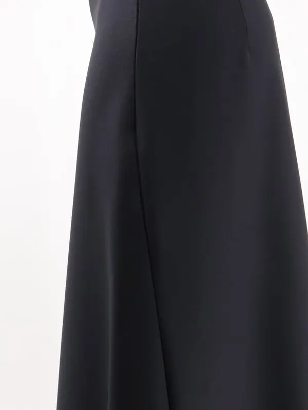 NUDE Wool Blend Flared Long Skirt