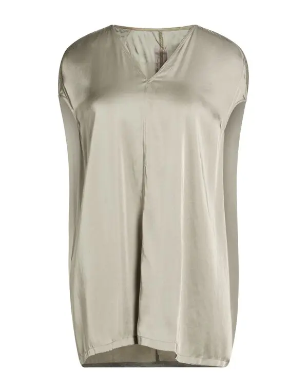 Rick Owens Cream Acetate & Viscose V-neck Top