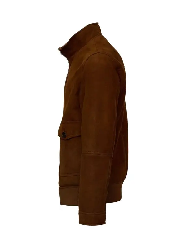 DONDUP Stand-collar Shearling Jacket