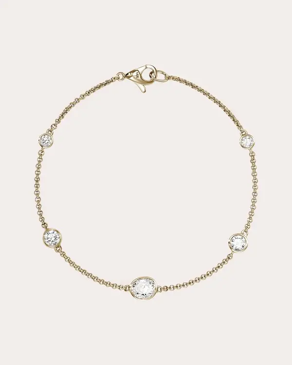 John Hardy Lovestruck Diamond Station Bracelet - Gold