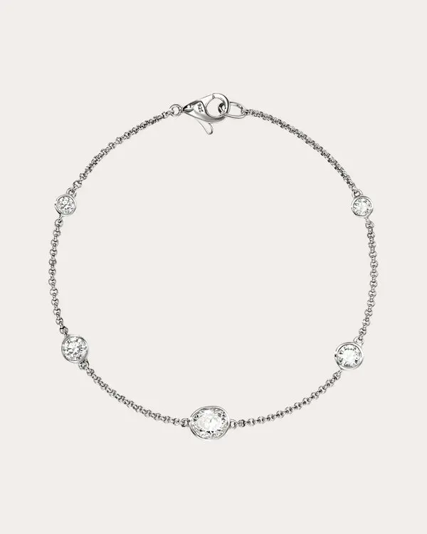 John Hardy Diamond Lovestruck Station Bracelet In Sterling
