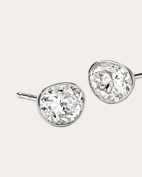 John Hardy Diamond Stud Earrings - Silver
