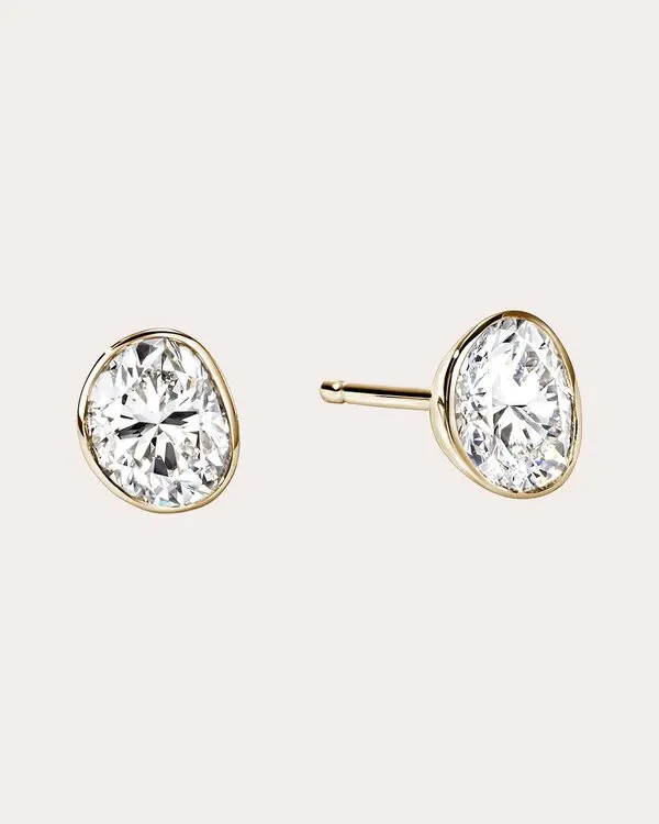 John Hardy Diamond & 14k Stud Earrings - Gold