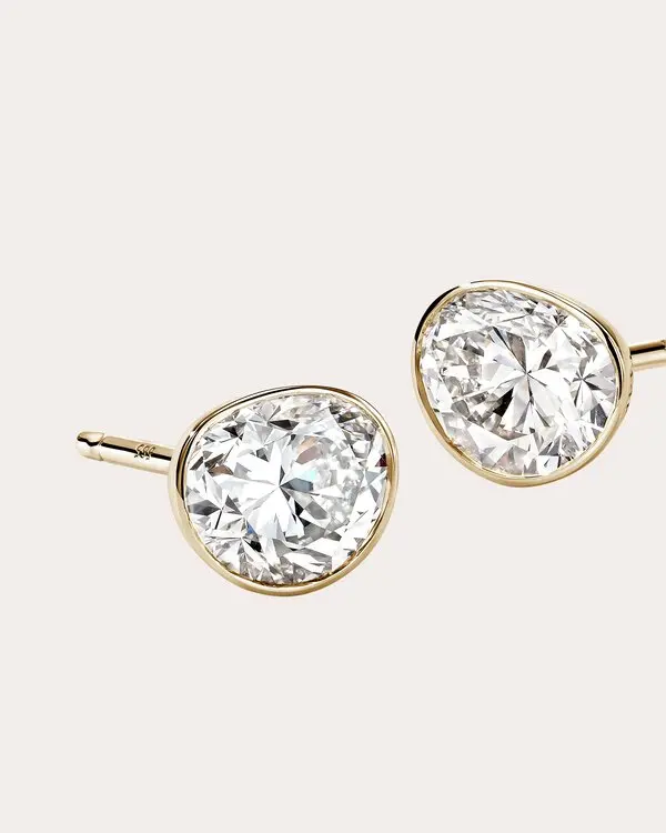 John Hardy Diamond & 14k Stud Earrings - Gold